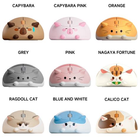 GHz Wireless Mouse Cute Cartoon Hamster Cat Theme Wireless Mouse USB Optical Gaming Mouse