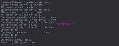 How To Update OPNsense From Web UI Or Terminal Console ComputingForGeeks