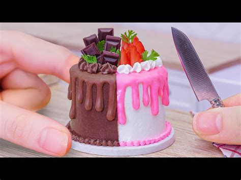 Miniature Chocolate And Rainbow Cake Decorating Ideas From Mini Bakery
