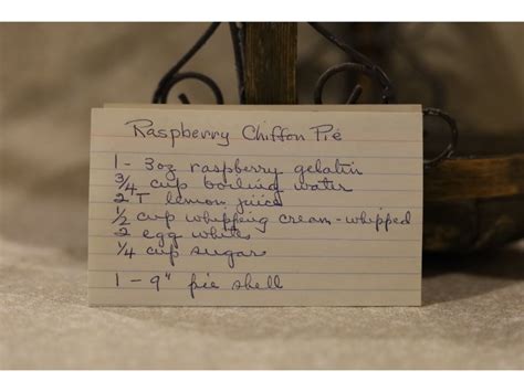 Raspberry Chiffon Pie Ii Vrp 400 Vintage Recipe Project