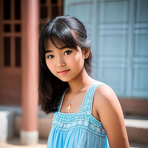 Premium Ai Image A Cute Myanmar Girl