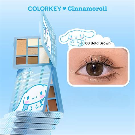 Colorkey X Cinnamoroll Plaid Eyeshadow And Cheek Palette Aestha Cosmetics