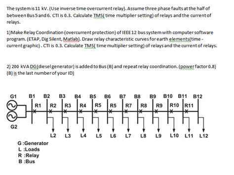The System Is 11kv Use Inverse Time Overcurrent