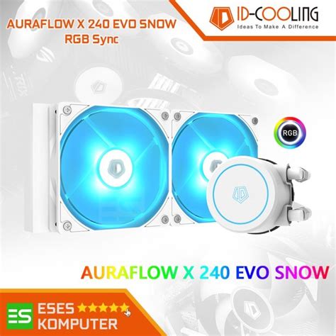 Jual Id Cooling Auraflow X 240 Evo Snow Aio Liquid Water Cpu Cooler