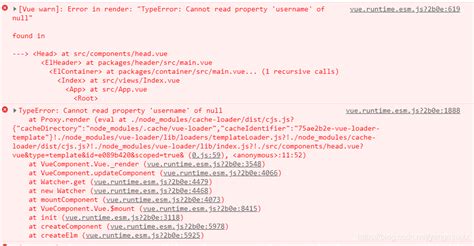 Vue Warn Error In Render “typeerror Cannot Read Property ‘username