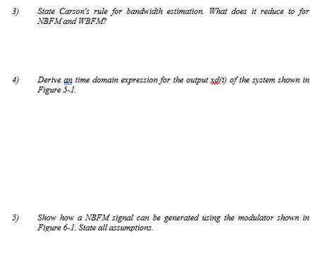 Solved I Given That The Frequency Deviation Constant Is 5