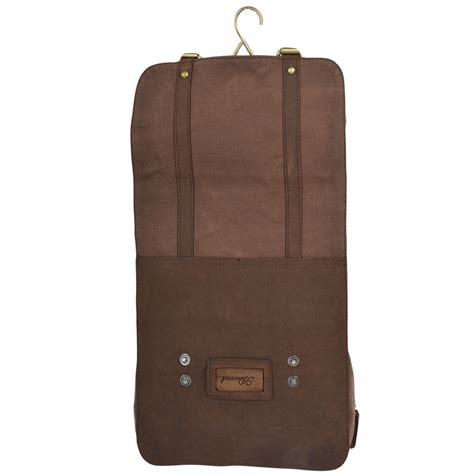 Mens Leather Hanging Travel Toiletry Bag