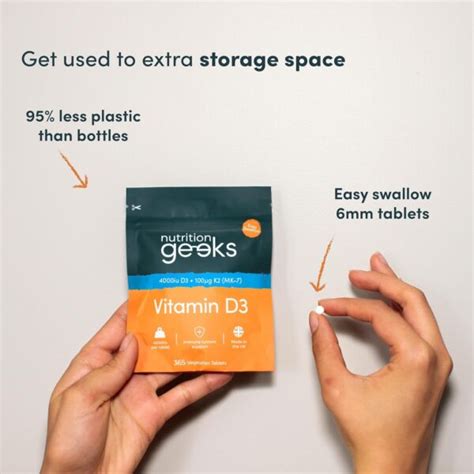 Nutrition Geeks Vitamin D3 K2 Tablets The Life Lifter