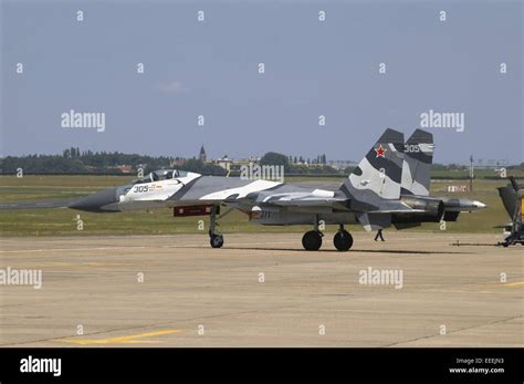 Russian Fighter Aircraft Sukhoi Su Smk Flanker Stock Photo Alamy