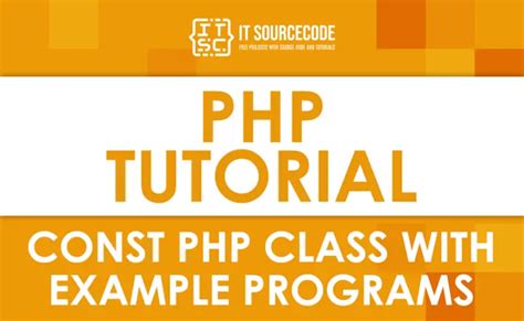 Const Php Class With Example Programs
