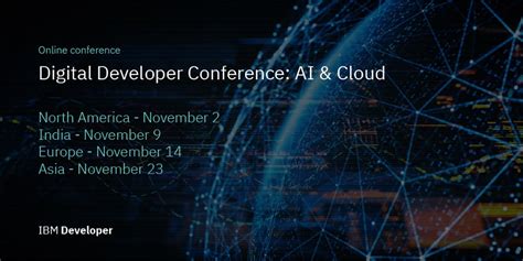 ขอเชิญร่วมงาน digital developer conference ai and cloud ฟรี 23 พ ย 2019