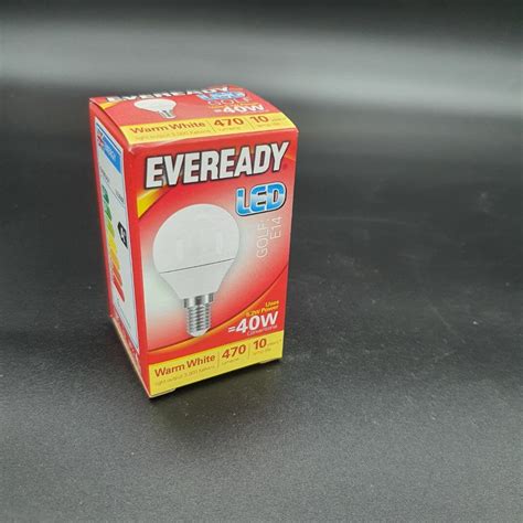 49w Eveready Golf Ball Led Ses E14 Warm White 3000k 40w