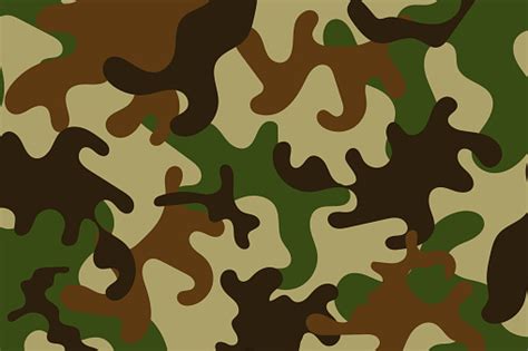 위장 군인 패턴 디자인 배경 의류 스타일 군대 녹색과 갈색 카모 반복 인쇄 벡터 일러스트 레이 션 갈색에 대한 스톡 벡터 아트