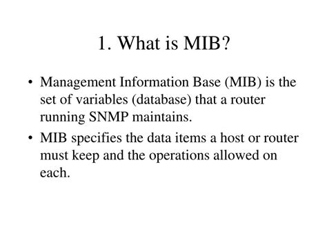 Ppt Management Information Base For Version 2 Of The Simple Network