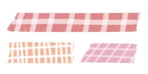 Set Of Sticker Washi Tape Cute Tape Memo Stationary Premium Vector