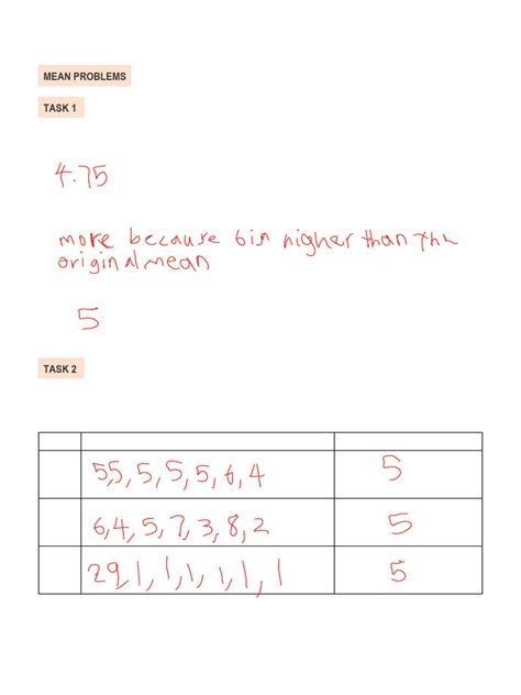 Mean Problems Pdf