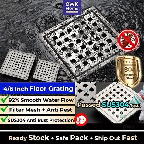 Sus304 Stainless Steel Floor Grating Floor Trap Anti Cockroach Floor