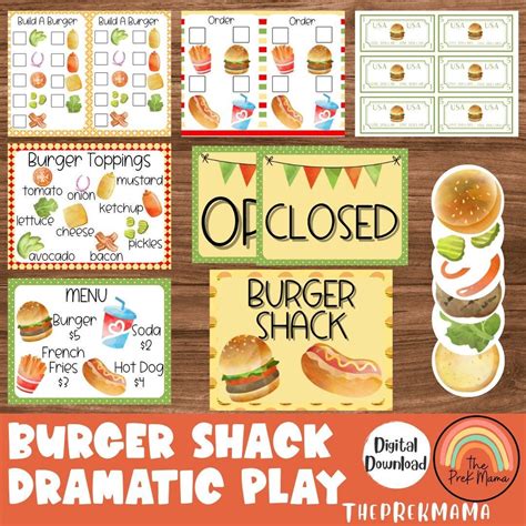 Hamburger Shack Dramatic Play Pretend Play Classroom Dramatic Play