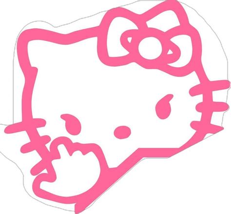 Hello Kitty Stop Riding Pink Vinyl Decal Sticker For Cars Windows Laptops And More Vinyl