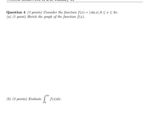 Solved Question 4 3 Points Consider The Function Fx