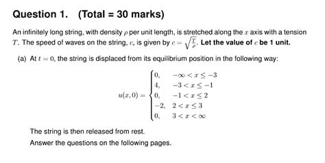 solved an infinitely long string with density ρ per unit