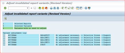 How To Adjust The Invalidated Reports Variants Sap Community