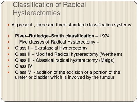 History Of Radical Hysterectomy For Cancer Cervix