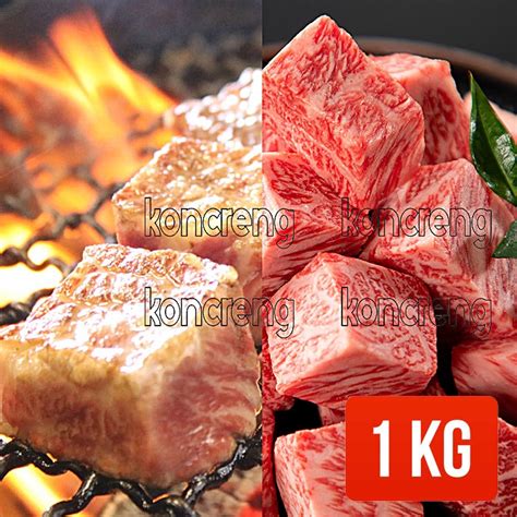 Jual Saikoro Beef Wagyu Meltik Cubes Steak Pack 1000gr 1Kg Shopee