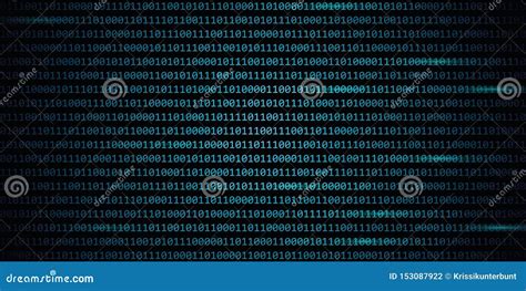 blue digital binary code web technology background stock vector