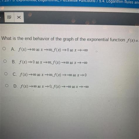 Free What Is The End Behavior Of The Graph Of The Exponential