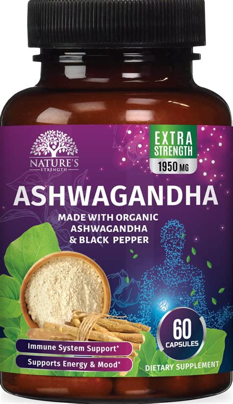 Organic Ashwagandha 1950 Mg Certified Organic Ashwagandha Supplements