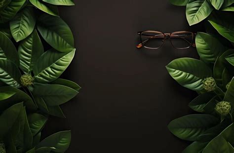 A Pair Of Glasses With A Pair Of Glasses On A Black Background