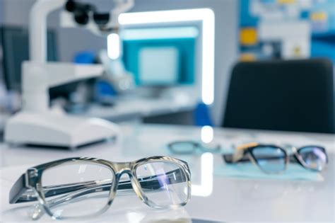 Premium Photo Glasses And Microscope Combining Science And Vision