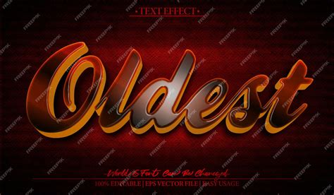 Premium Vector Oldest Vector Text Effect Editable Alphabet Ancient