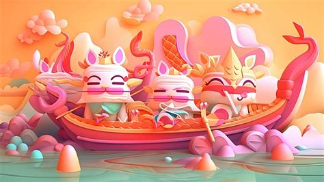 드래곤 보트 페스티벌 레드 드래곤 보트 마스코트 빨간색 드래곤 보트 배경 일러스트 및 사진 무료 다운로드 Pngtree