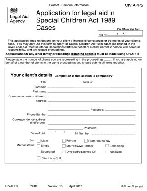 Fillable Online Justice Gov App5 Legal Aid 2013 Form Fax Email Print