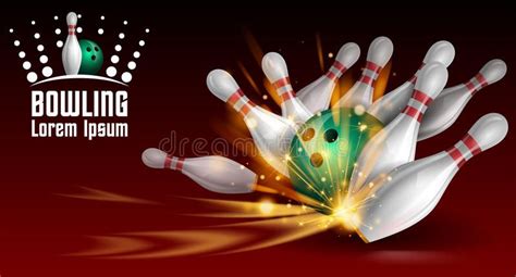 Bowling Banner Illustration In Vector Sponsored Banner Bowling