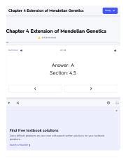 Chapter 4 Extension Of Mendelian Genetics Flashcards Quizlet Pdf