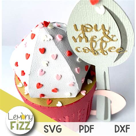 Hot Cocoa Or Coffee Paper Box Craft Svg File Lemonyfizz