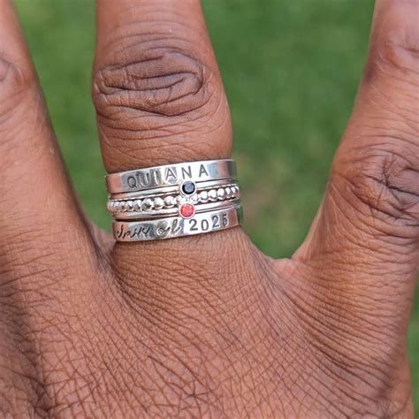 Class Ring Set Gold Modern Class Rings Personalized Graduation T