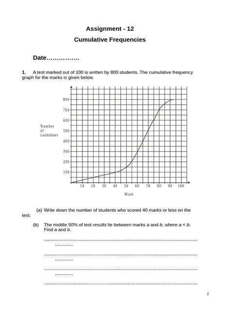 Cumulative Frequency 1 Pdf