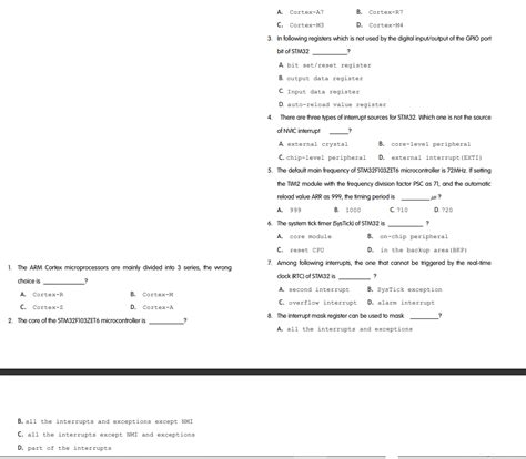 Solved The ARM Cortex Microprocessors Are Mainly Divided Chegg