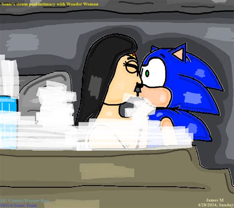 Sonics Steam Pool Intimacy With Wonder Woman By Cvgwjames On Deviantart