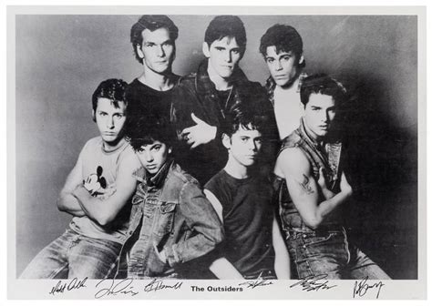 The Outsiders Signed By Cast Uk 1983 A Black And