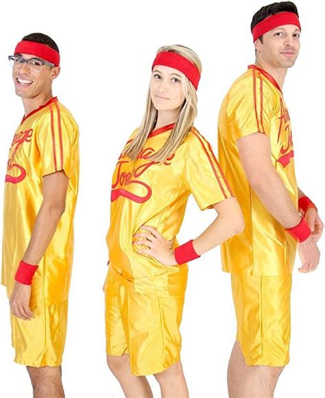 Ripple Junction Dodgeball Average Joes Yellow Jersey Costumer Set Halloween Costume Cosplay