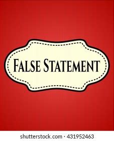 False Statement Poster Card Stock Vector Royalty Free 431952463