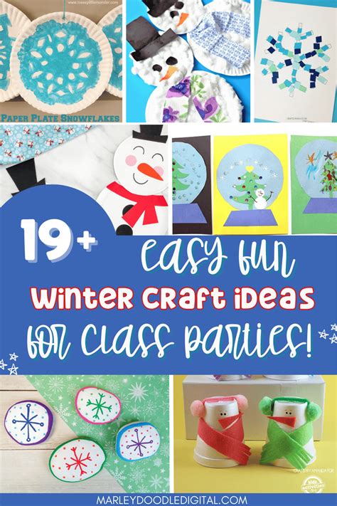 19 Fun And Easy Winter Crafts For Classroom Parties Marley Doodle Digital