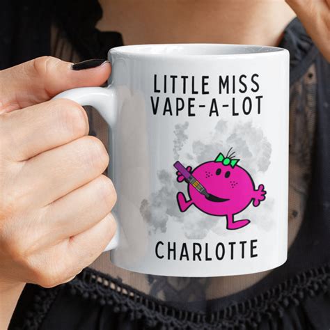 Personalised Little Miss Vape A Lot Mug Vaping Mug T For Etsy