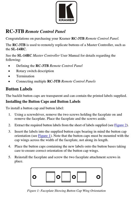 KRAMER RC TB USER MANUAL Pdf Download ManualsLib