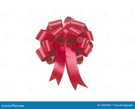 Red Ribbon Bow Isolated On White Background Stock Image Image Of